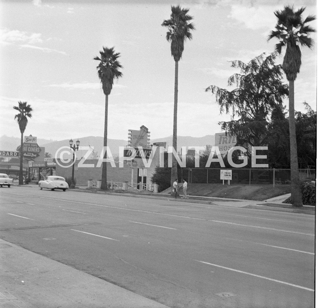 Vtg 1957 Sunset Blvd Hollywood CA People Selling Hollywood Star Maps P ...